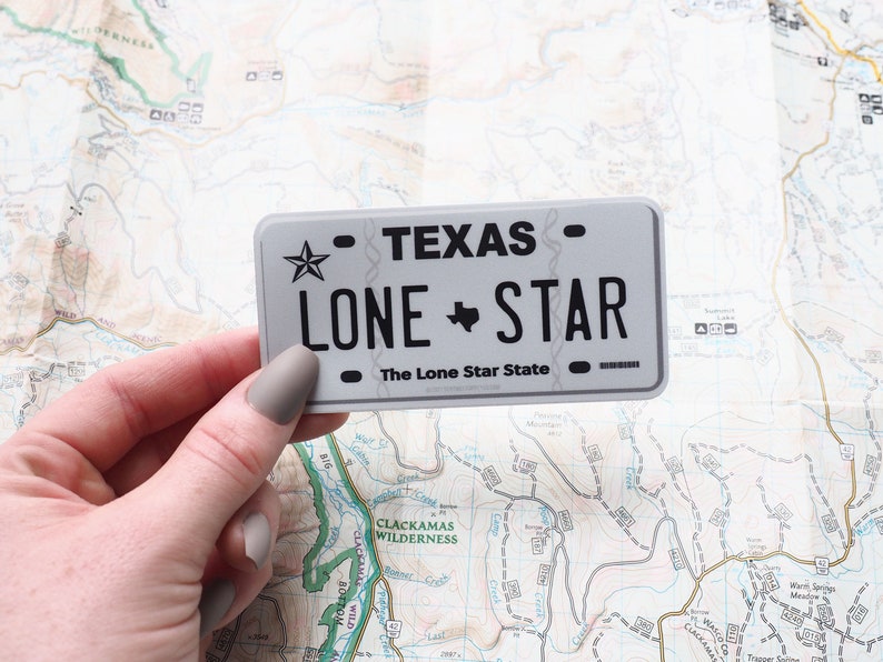 Texas Lone Star State License Plate Bumper Sticker for Car RV - Etsy