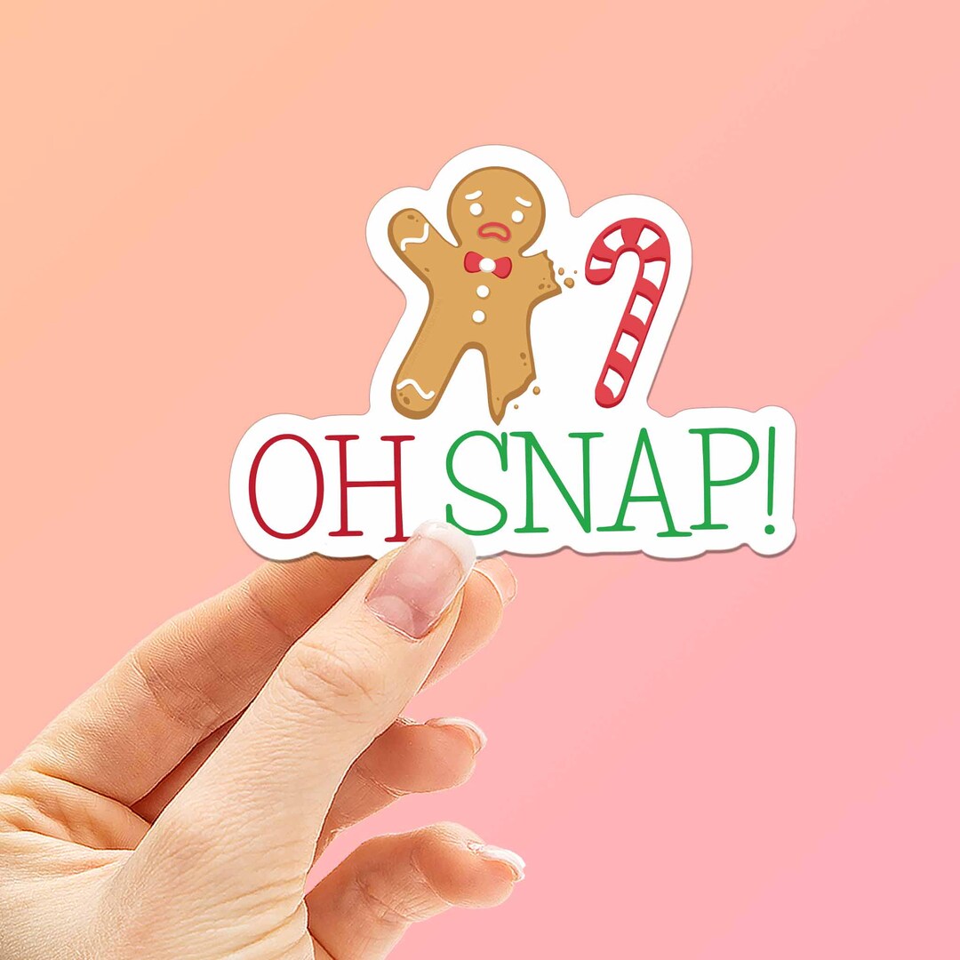 Oh Snap Gingerbread Man Christmas Sticker for Hydroflask - Funny Movie ...