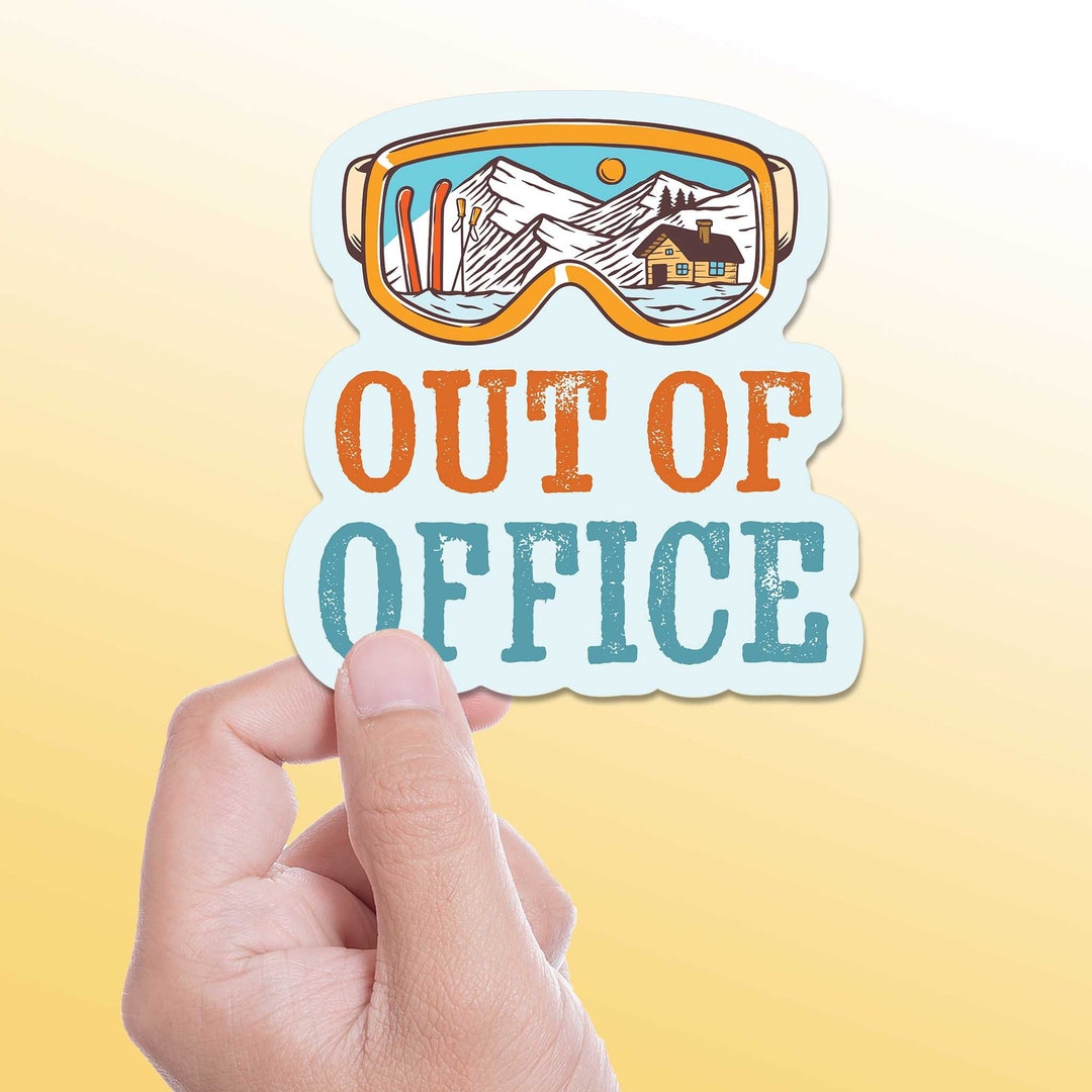 Out of Office Snow Goggles Sticker, Ski/snowboard Goggles Laptop Decal ...