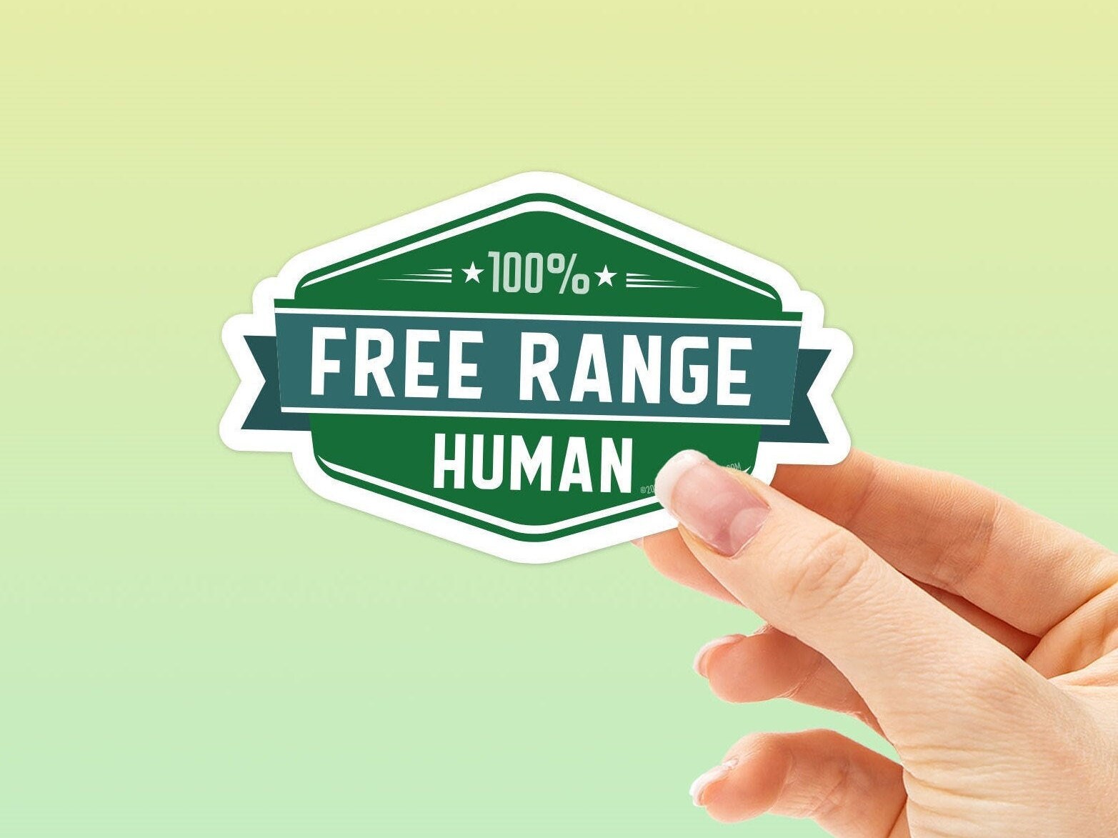 Free Range Human Sticker Vinyl Bumper Sticker for Hydroflask - Etsy