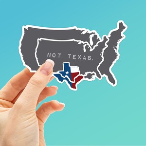 Texas Not Texas Bumper Sticker - Funny Texas Decal for Hydroflask Water ...