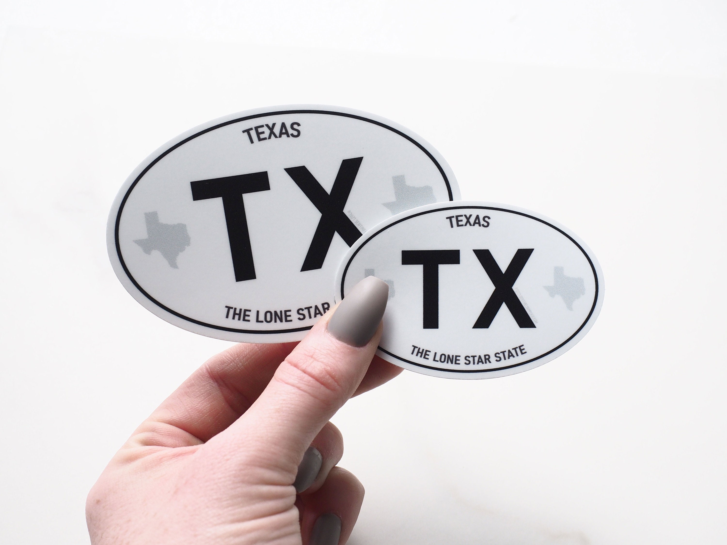 Texas Stickers Bumper Stickers Texas White Oval Euro | Etsy