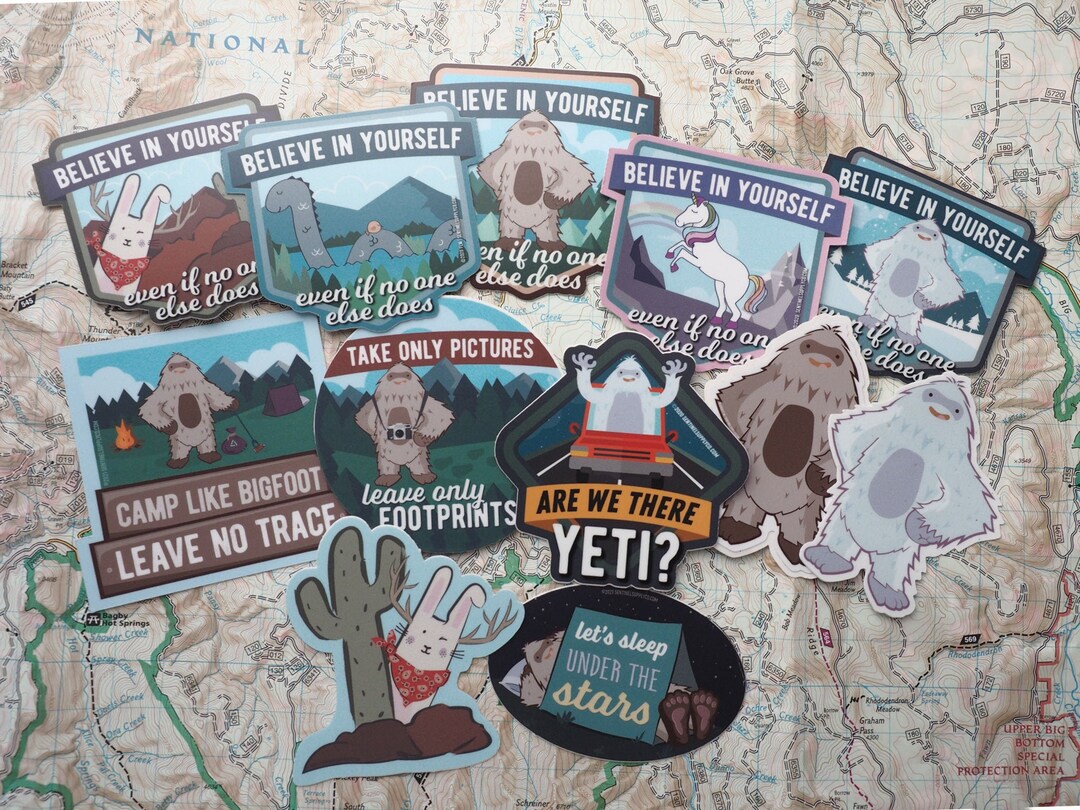 Cryptid Collection Monster Sticker Set, 12 Mythical Creature Decals for ...