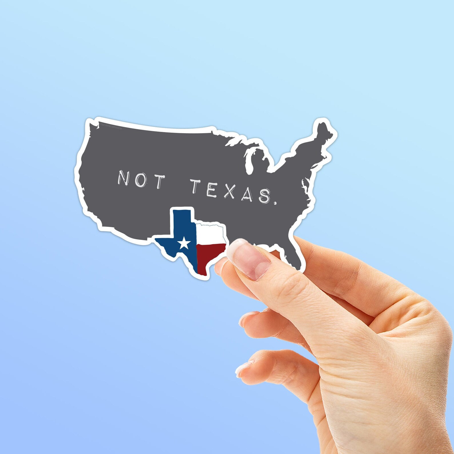 Texas Not Texas Bumper Sticker Funny Texas Stickers for | Etsy