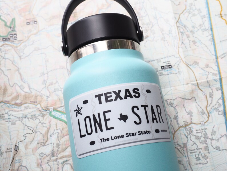 Texas Lone Star State License Plate Bumper Sticker for Car RV - Etsy
