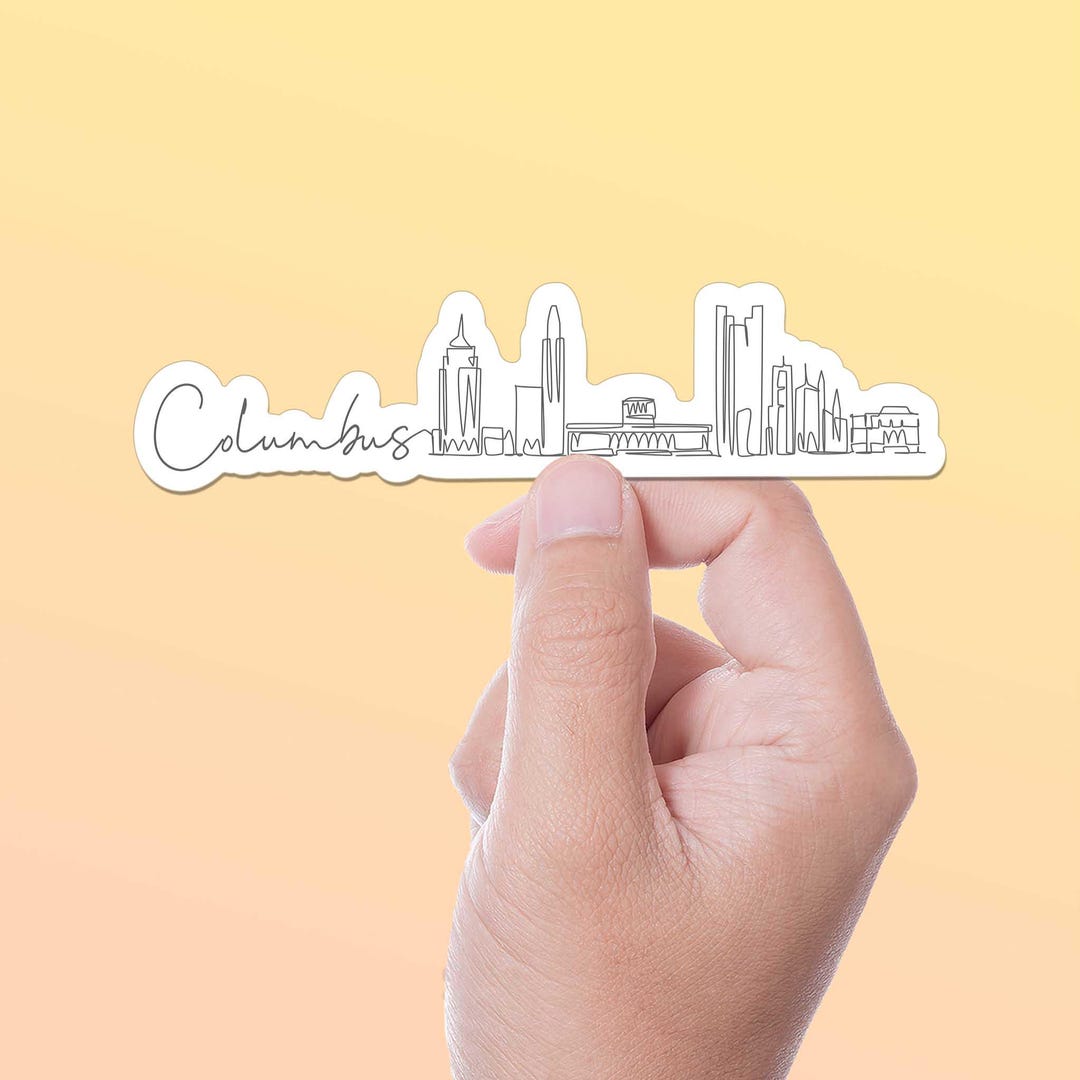 Columbus Ohio City Skyline Sticker - Cute Midwest Bumper Stickers for ...
