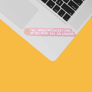 The Inner Machinations of My Mind Funny Cartoon Quote Sticker, Patrick ...