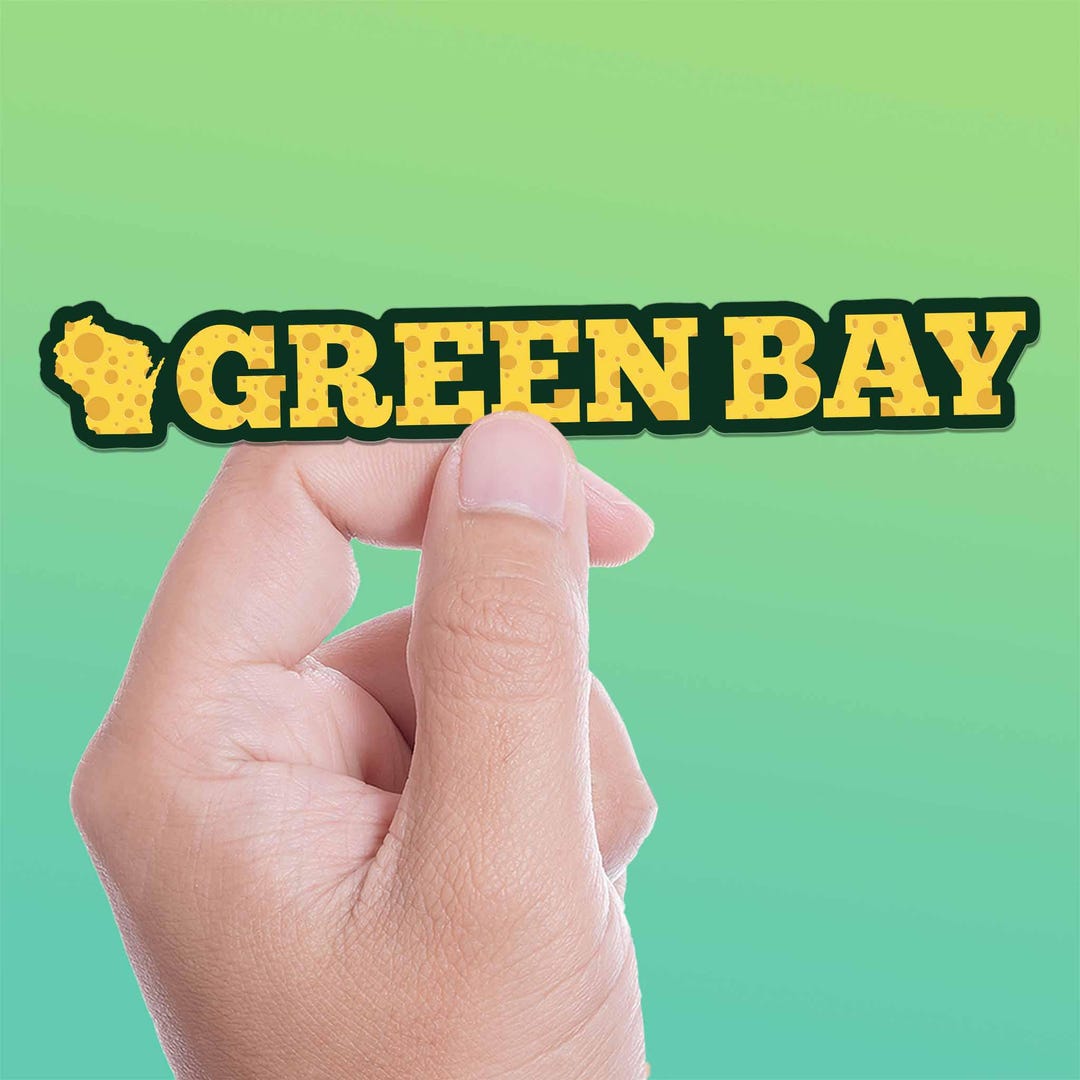 Green Bay Wisconsin Cheese Sticker for Hydroflask - Midwest Cheesehead ...