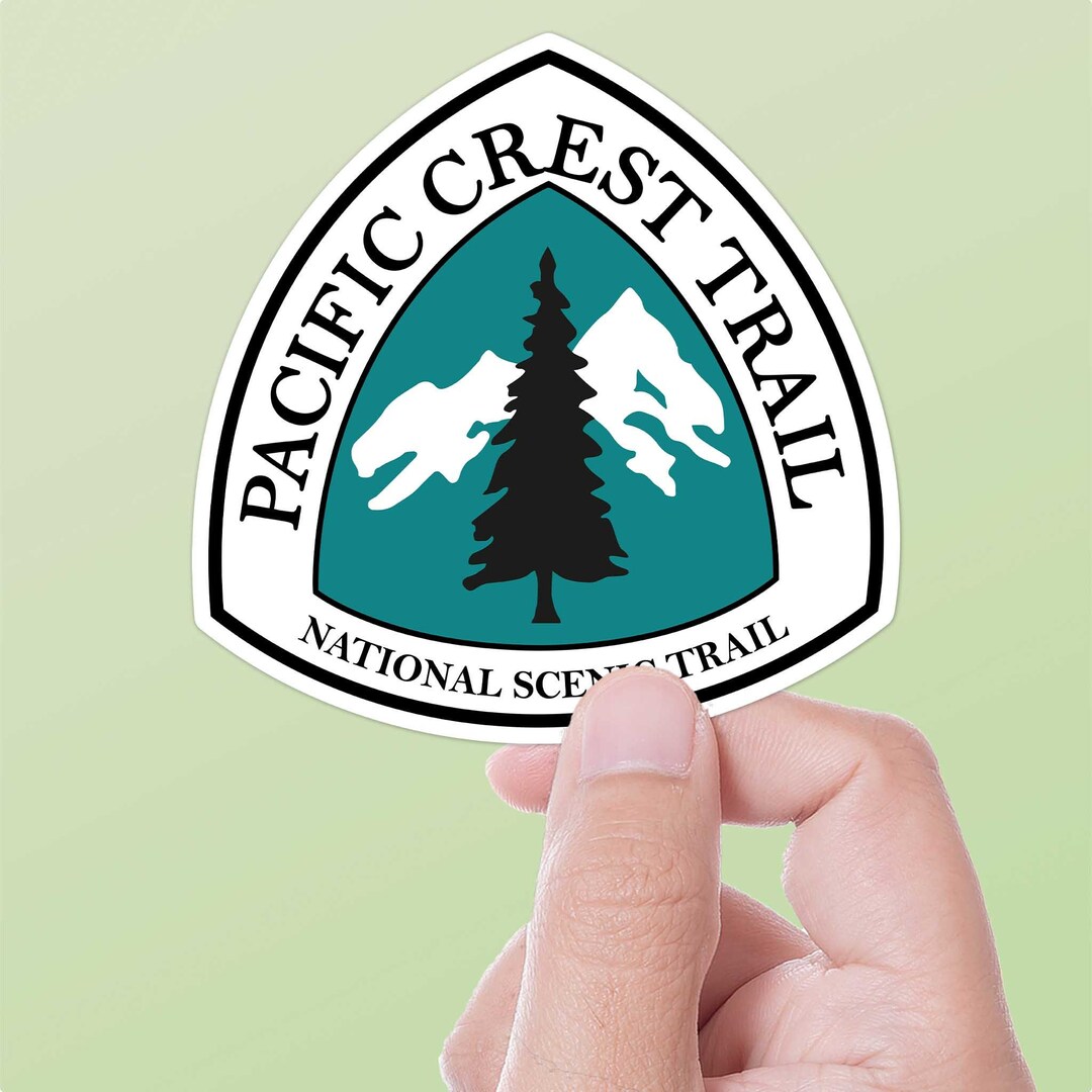 Pacific Crest Trail Sign Sticker, Sierra Nevada and Cascade Mountains ...