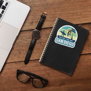Surf San Diego Sticker for Hydroflask, High Tides Good Vibes Waterproof ...