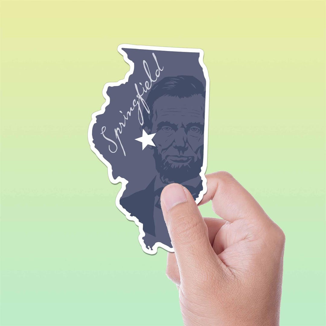 Springfield Illinois Bumper Sticker - Land of Lincoln Decal for ...