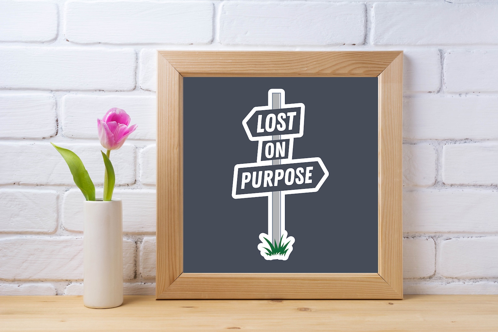 Lost on Purpose Printable Wall Art Get Lost Explore Outdoors | Etsy