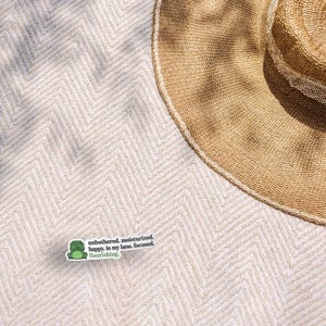 Unbothered Moisturized in My Lane Flourishing Funny Sticker for ...