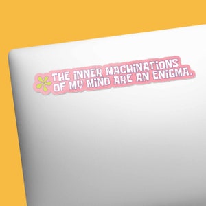 The Inner Machinations of My Mind Funny Cartoon Quote Sticker, Patrick ...