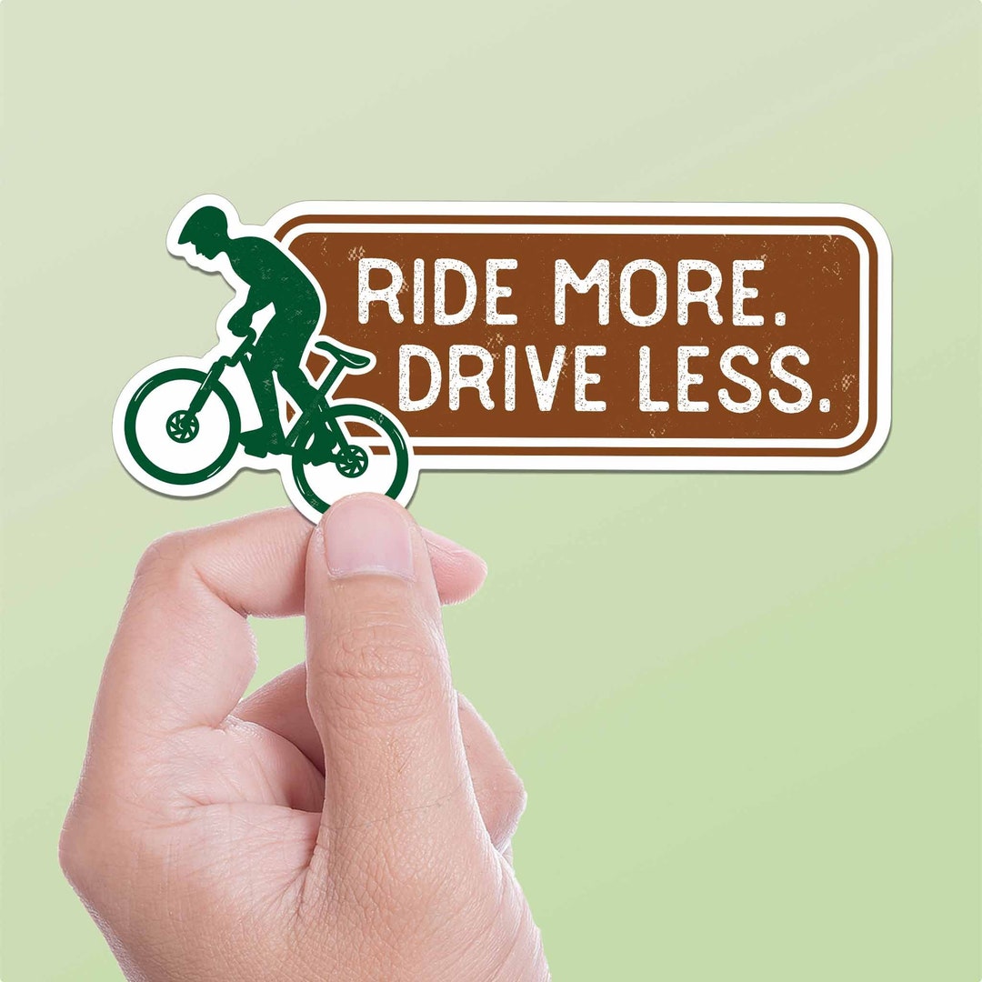 Ride More, Drive Less Mountain Bike Sticker - MTB Frame Decal - Get ...