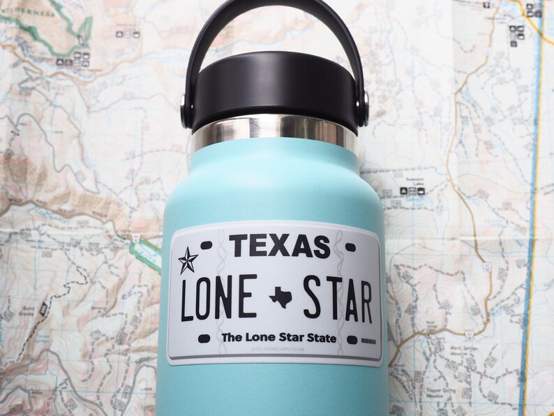 Texas Lone Star State License Plate Bumper Sticker for Car RV - Etsy