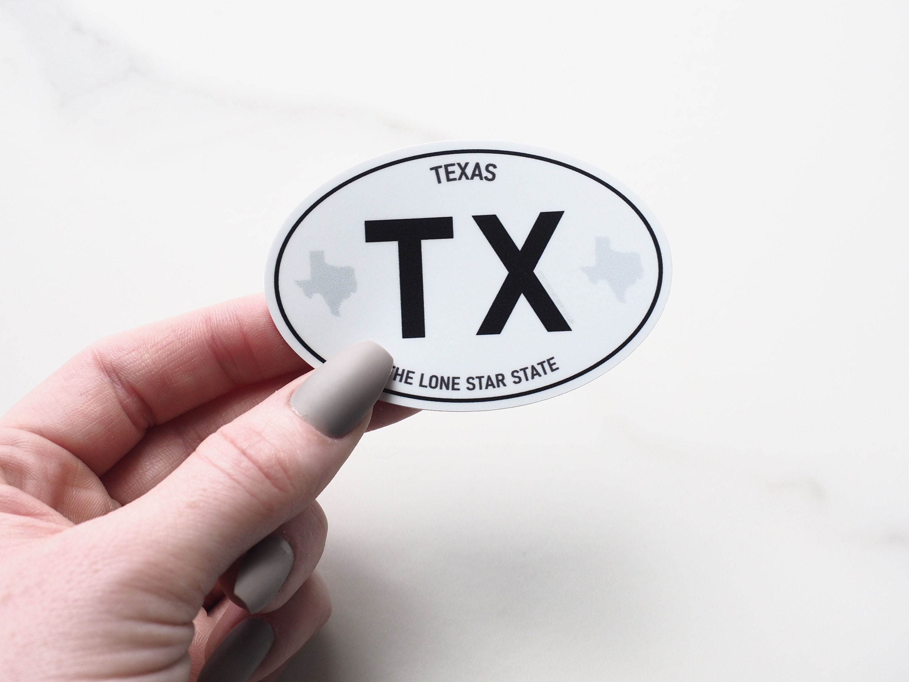 Texas Stickers Bumper Stickers Texas White Oval Euro | Etsy