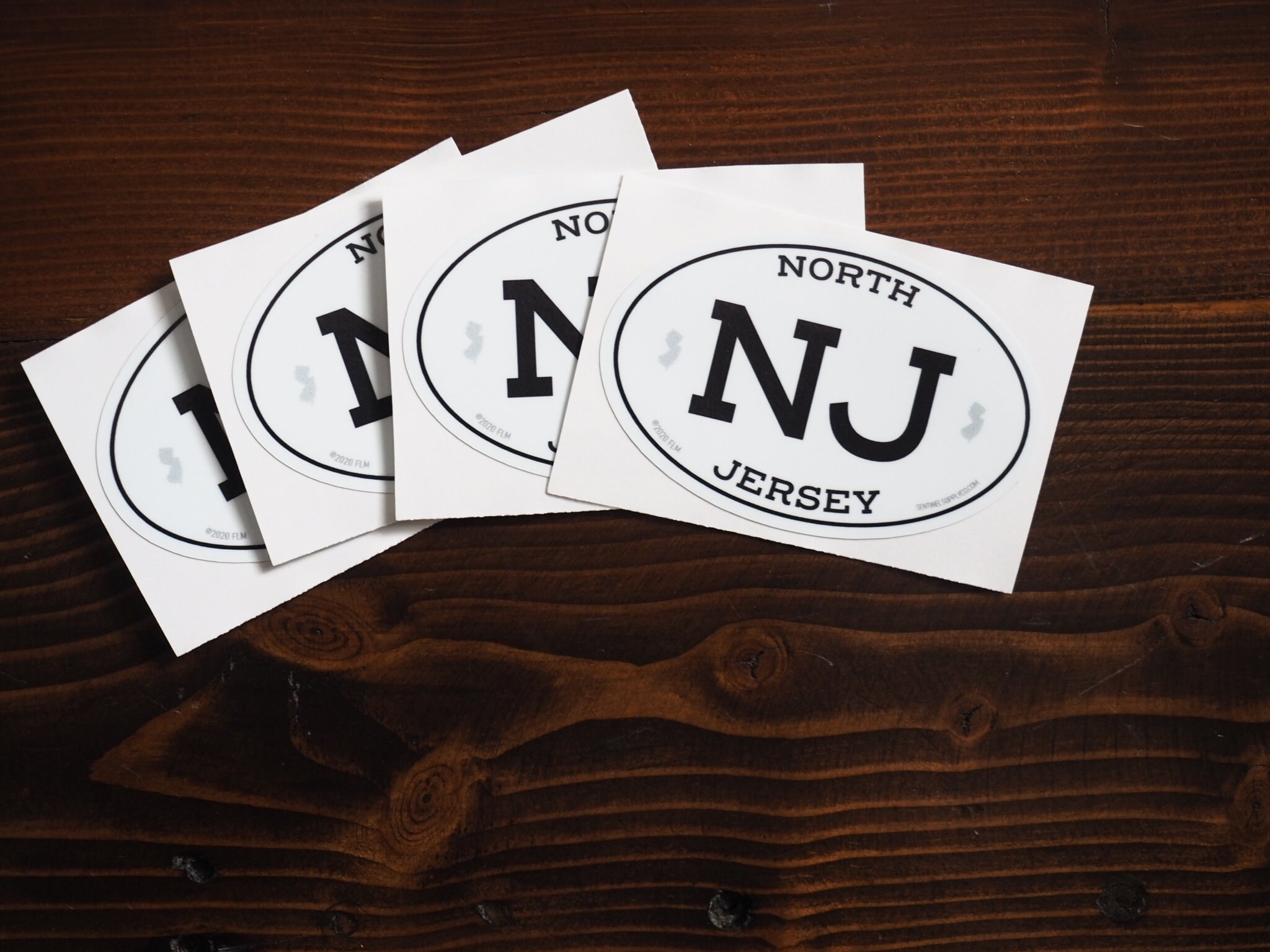 North Jersey NJ Stickers New Jersey White Oval Sticker | Etsy