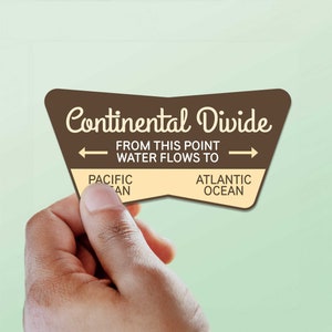 Continental Divide Road Sign Sticker - Rocky Mountains Vintage Sign ...