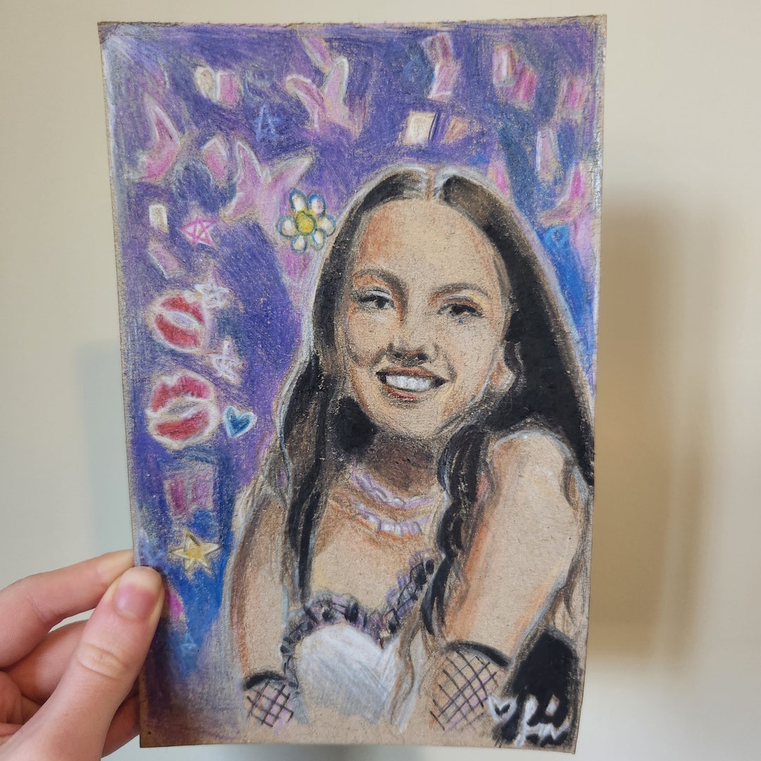 Olivia Rodrigo Art, Recycled Cardboard - Etsy