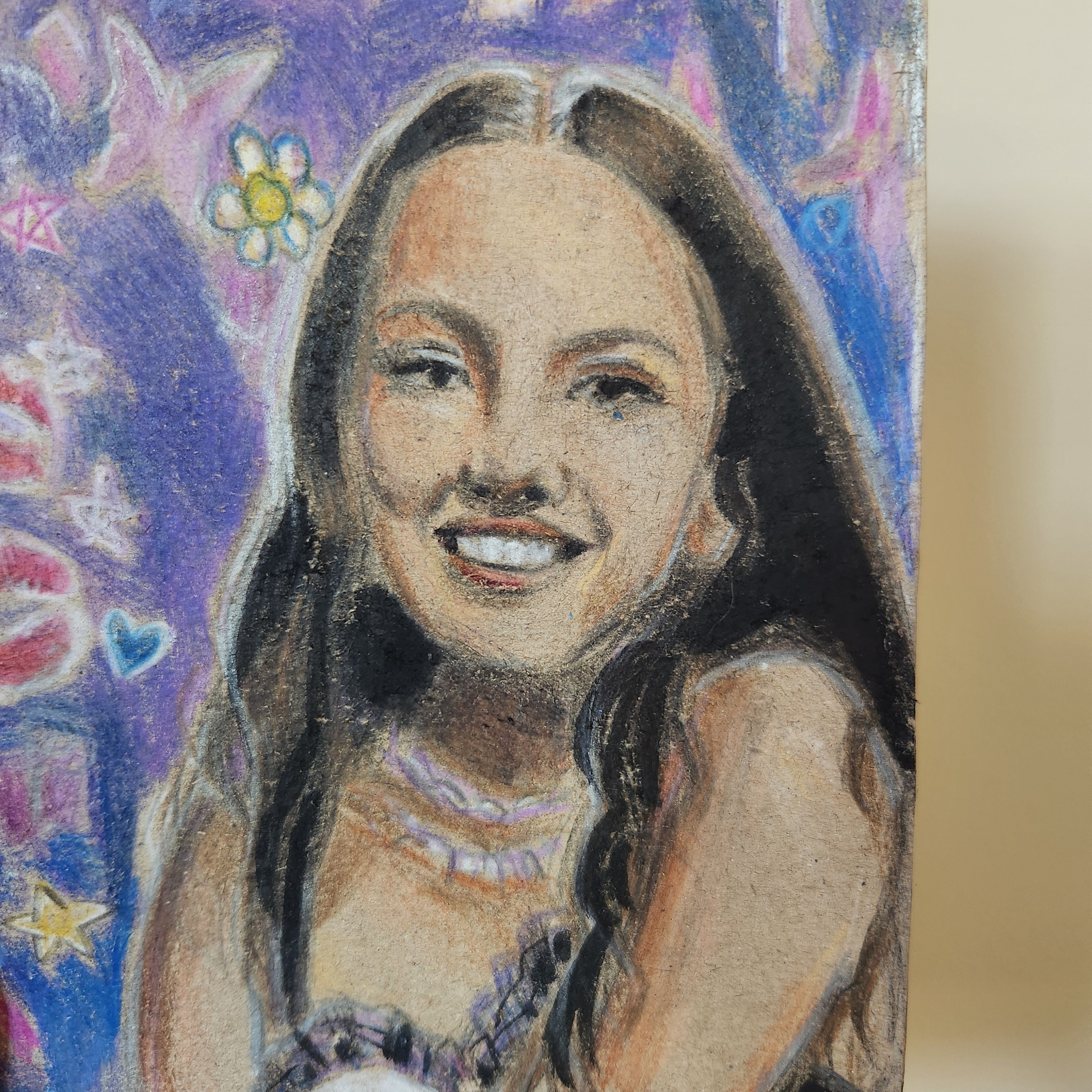 Olivia Rodrigo Art, Recycled Cardboard - Etsy