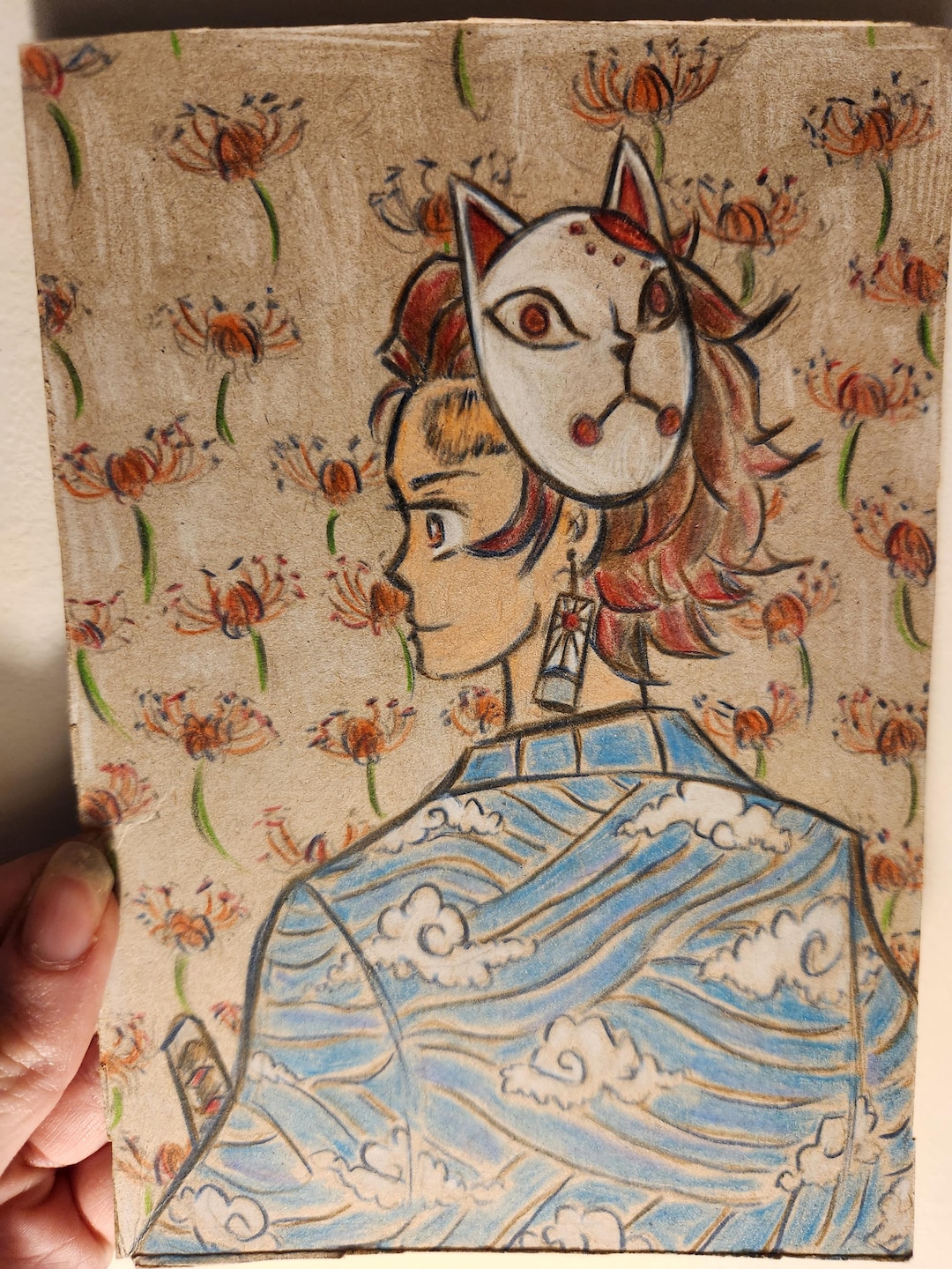 Upcycled Cardboard Art of Demon Slayer- Tanjiro - Etsy