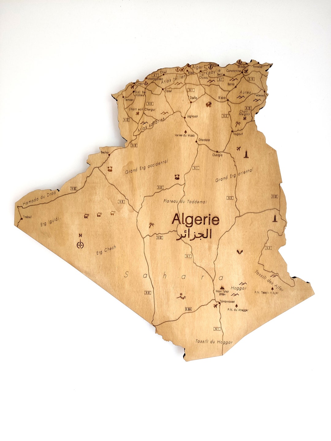 New-zealand Wooden Design Map - Etsy