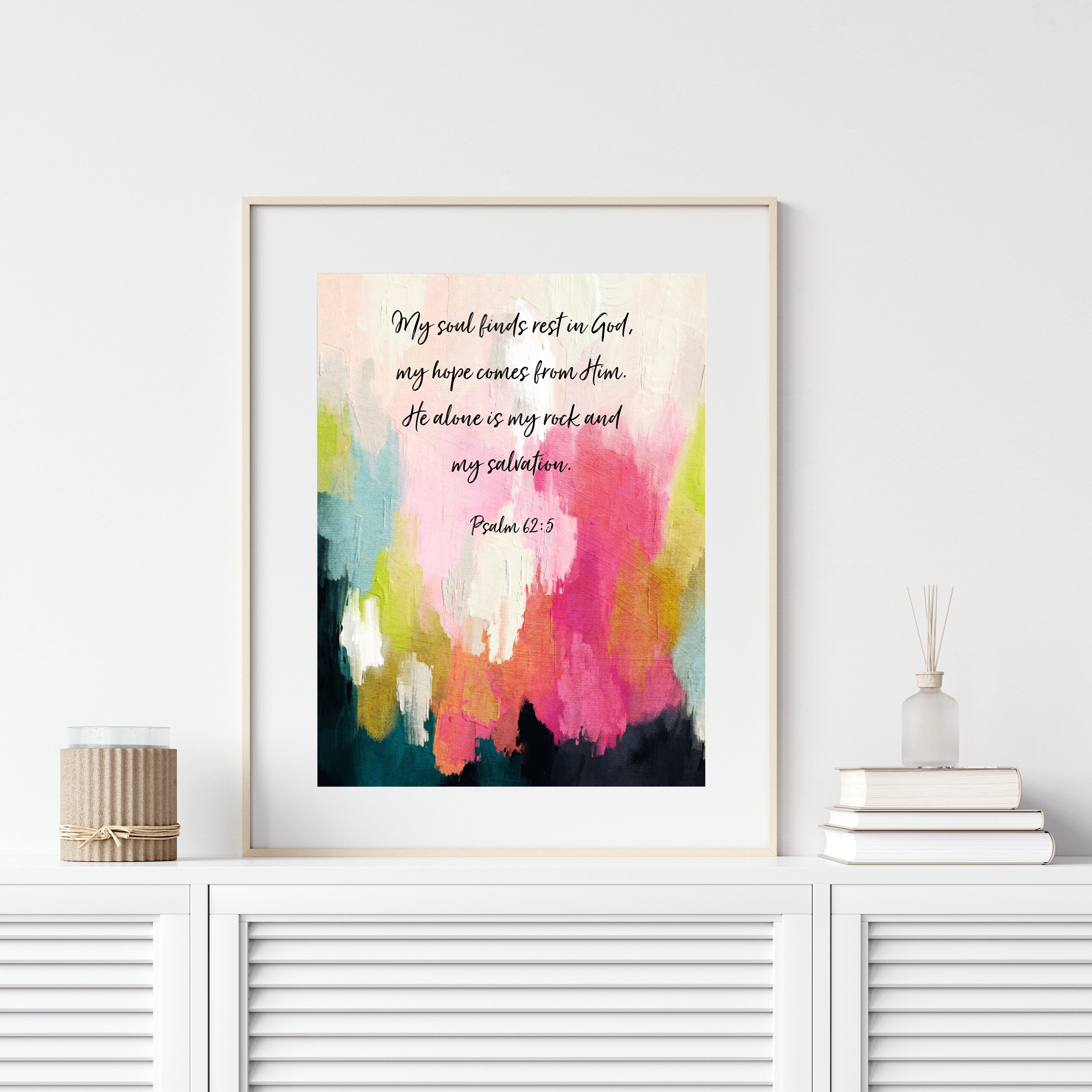 Christian Art Printable Psalm 62.5 Bible Verse Art Scripture - Etsy