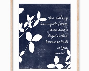 Isaiah 26:3 You Will Keep in Perfect Peace Printable Isaiah - Etsy