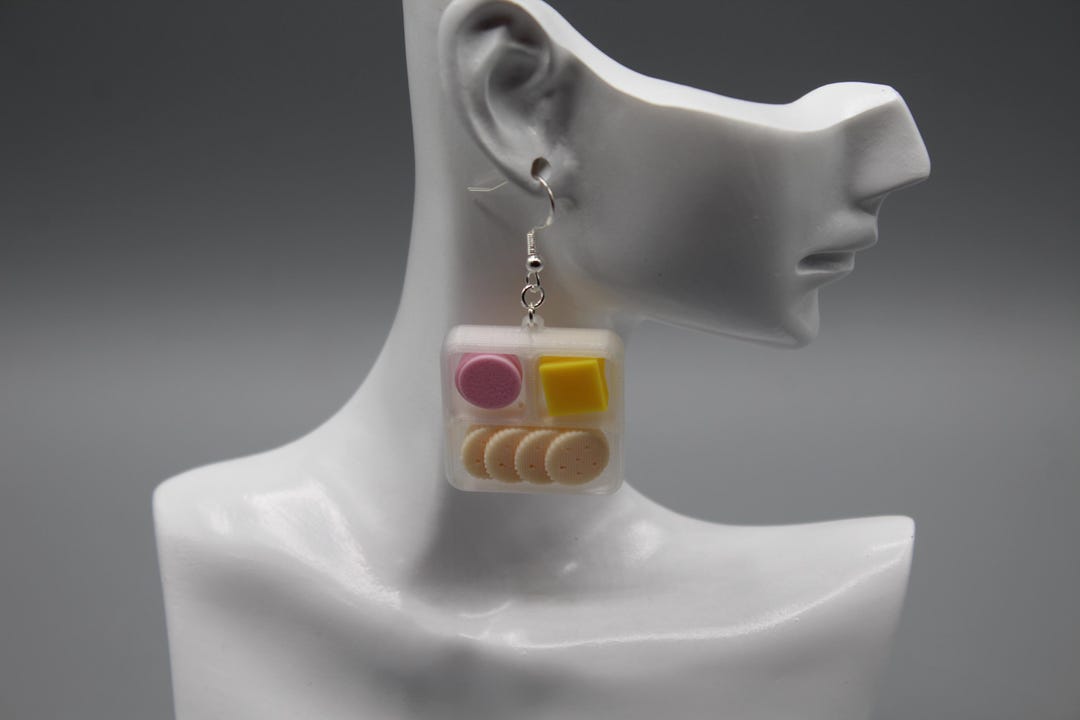 Nostalgic Lunchables Earrings: 3D Printed Whimsical Snack Jewelry - Etsy