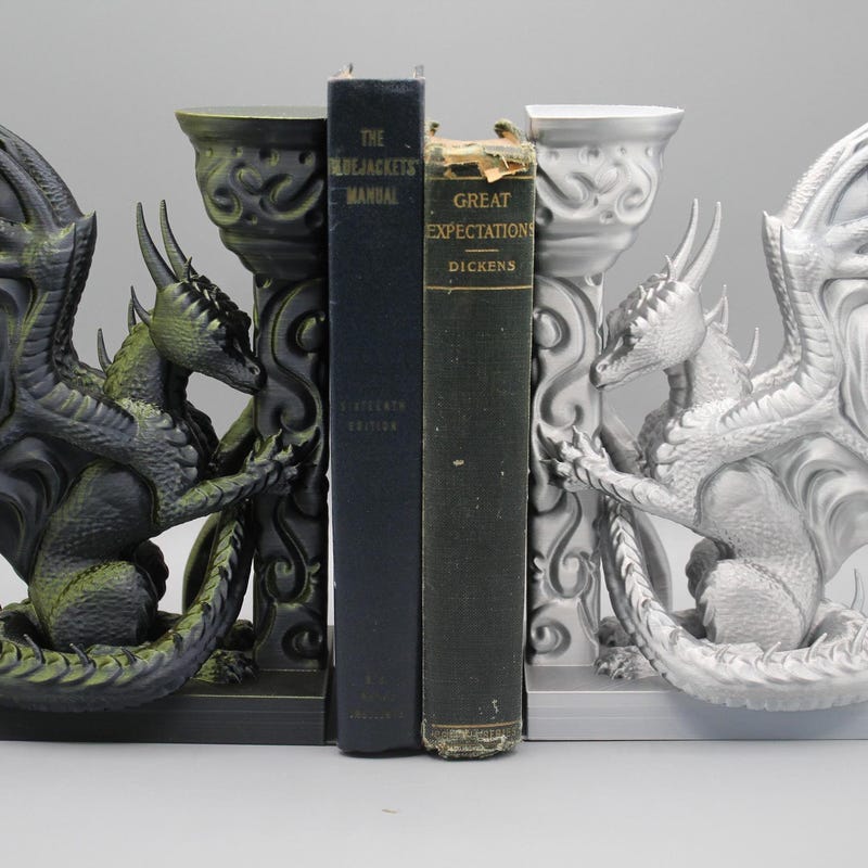 Dragon Bookends - Etsy