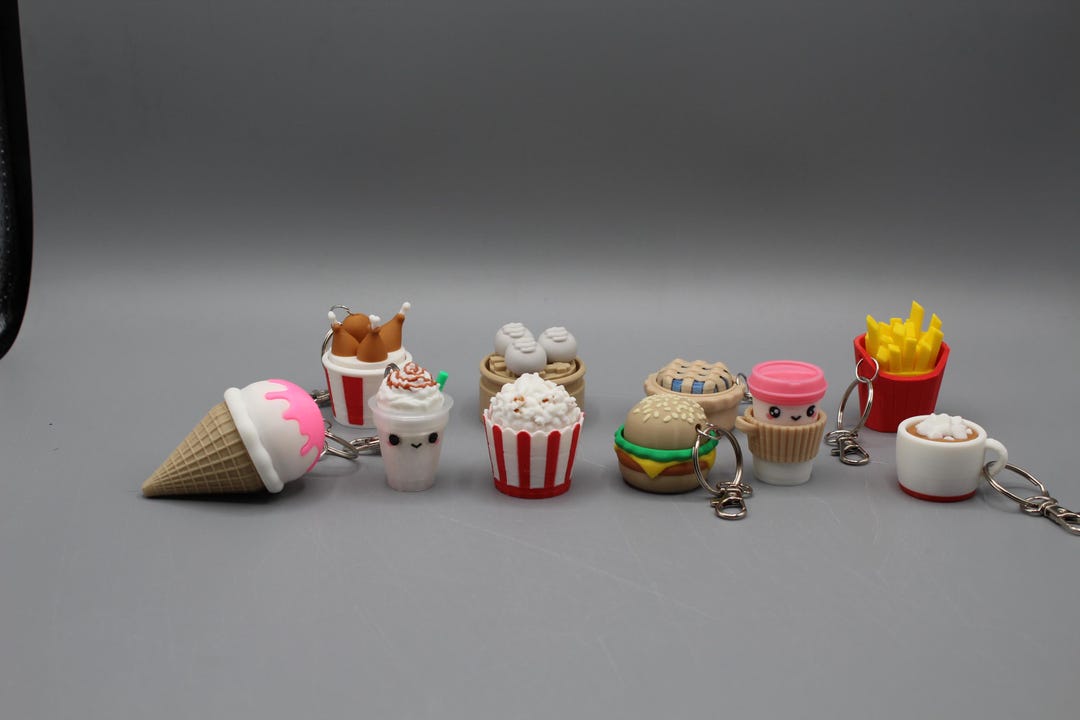 Clicker Food Fidget Keychains | Fidget Toy | 3D Printed Sensory Toy - Etsy