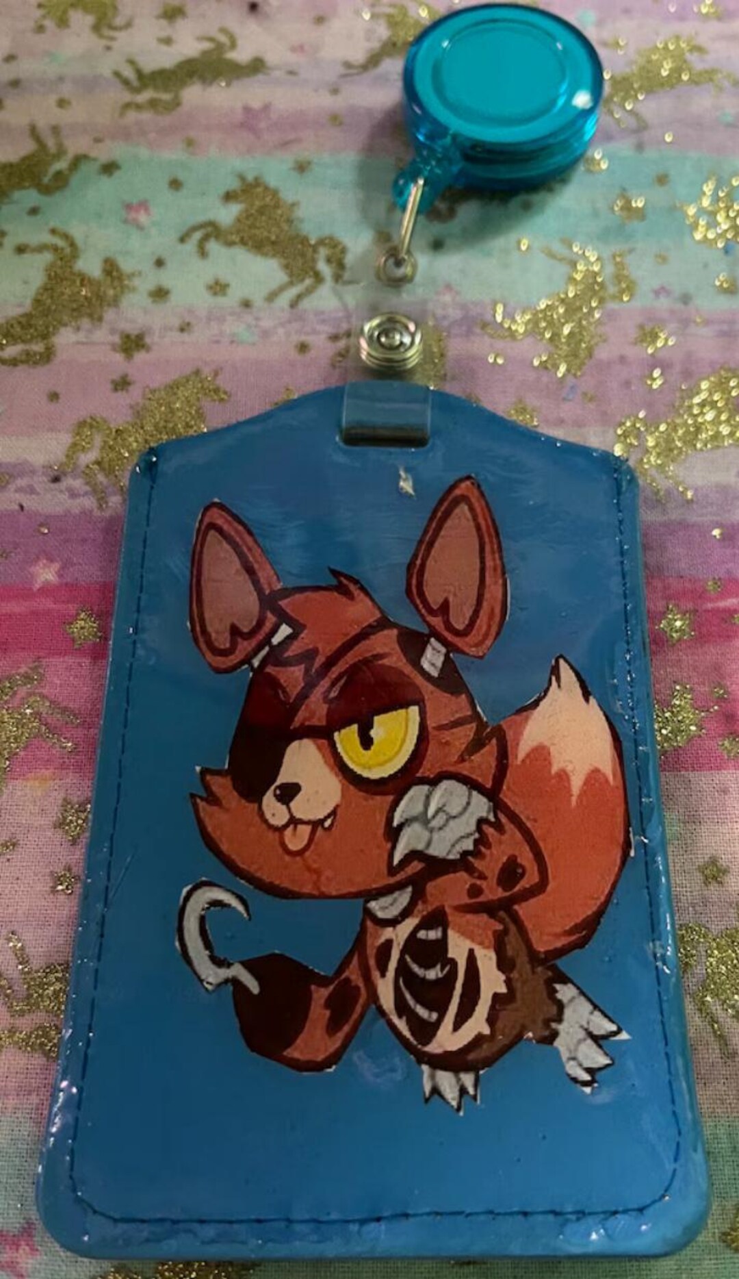 Gamer Fnf Foxy Badge Holder Name Tag - Etsy