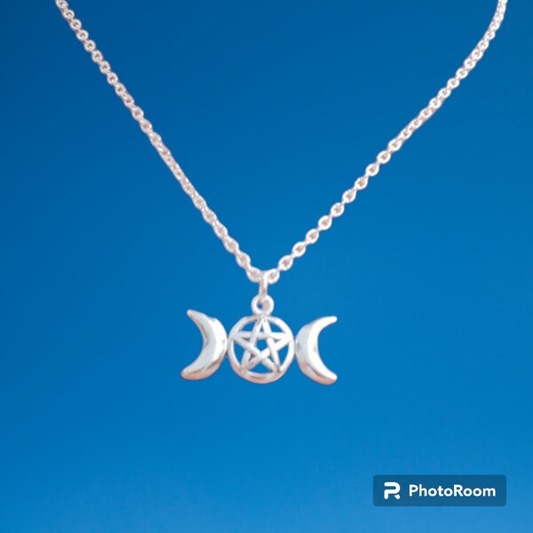 Triple Moon Necklace - Etsy UK