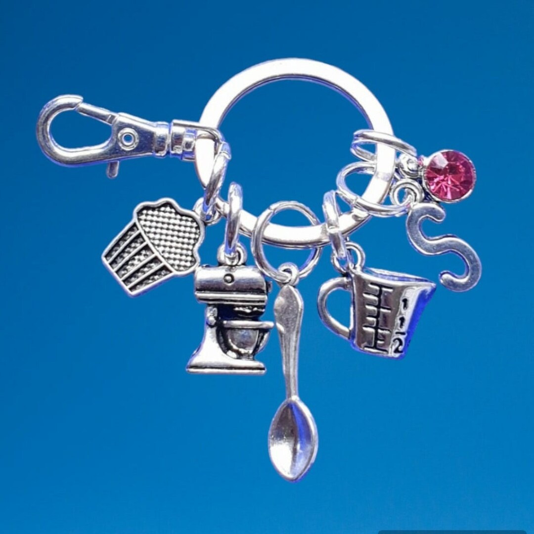 Baking Keyring With Initial Optional Birthstone Cake Cooking - Etsy UK