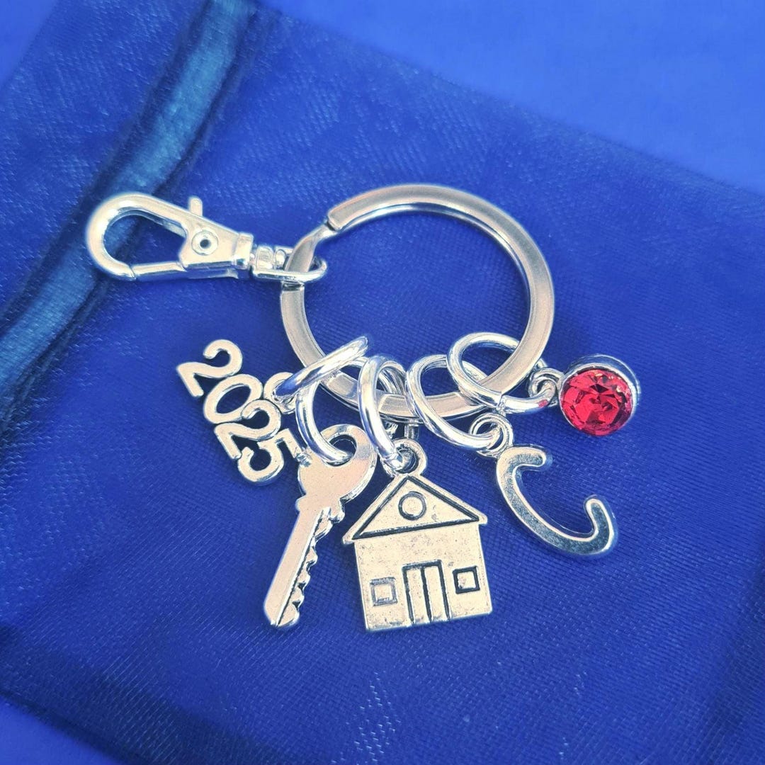 New House Keyring With Initial Personalised Gifts 2026 New Home New ...