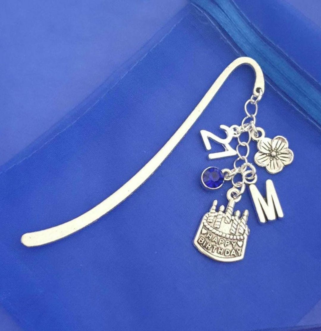Happy Birthday 21st Bookmark Personalised Choose Age Initial Birthstone ...