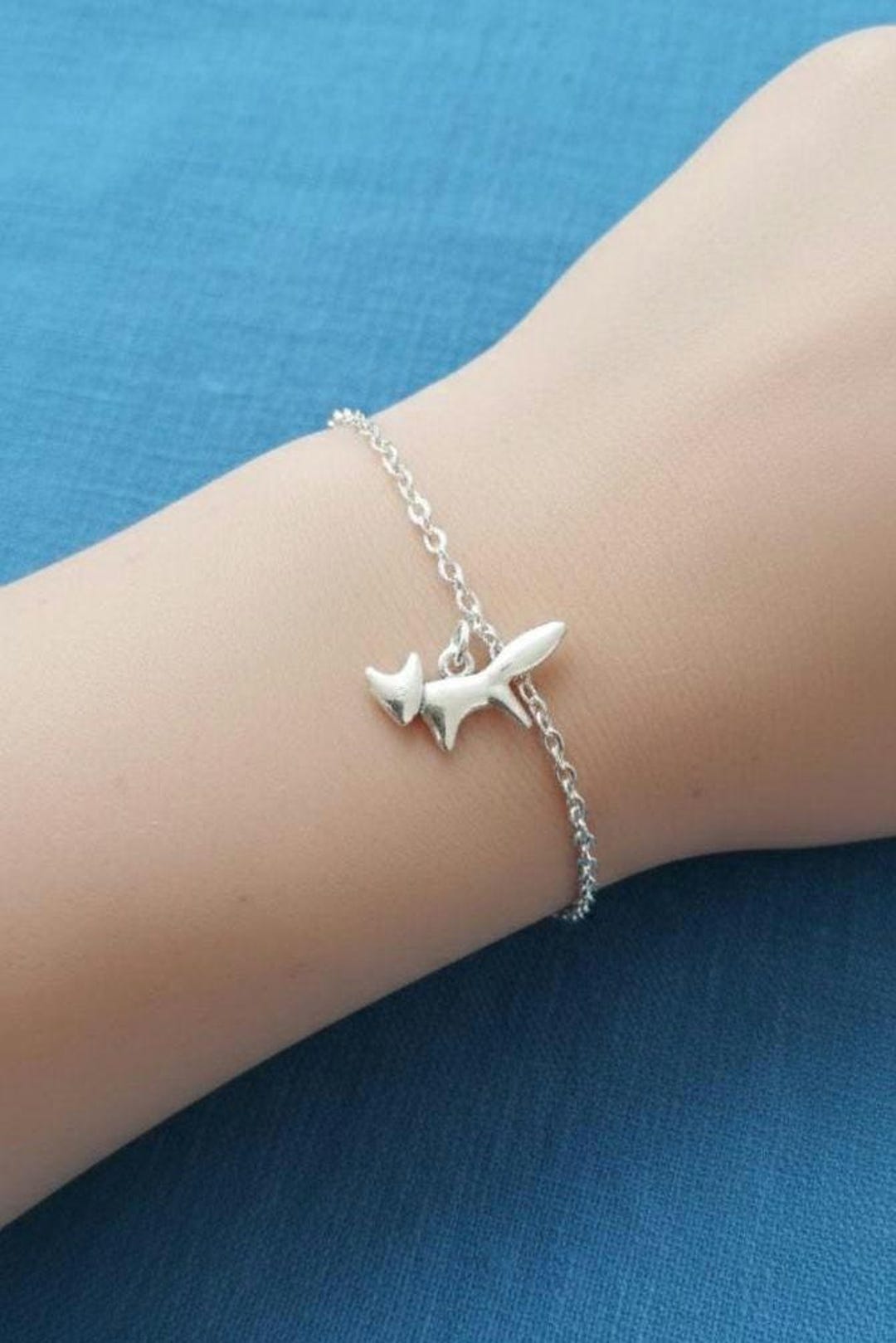 Fox Bracelet Initial Cord Chain Foxes Jewellery Birthday Gift Bag ANY ...