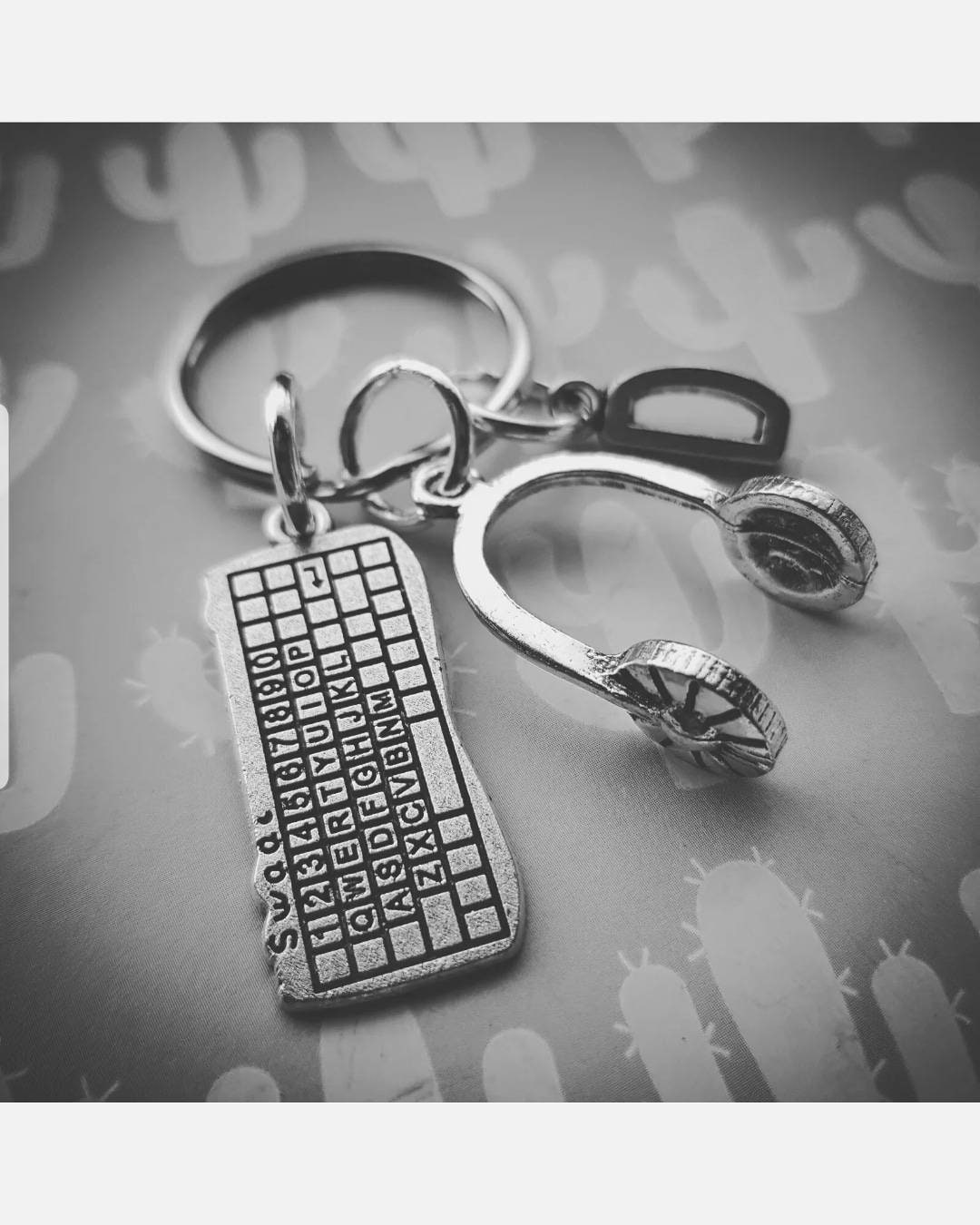 Gamer keyring with initial personalised gifts silver game - Etsy.de