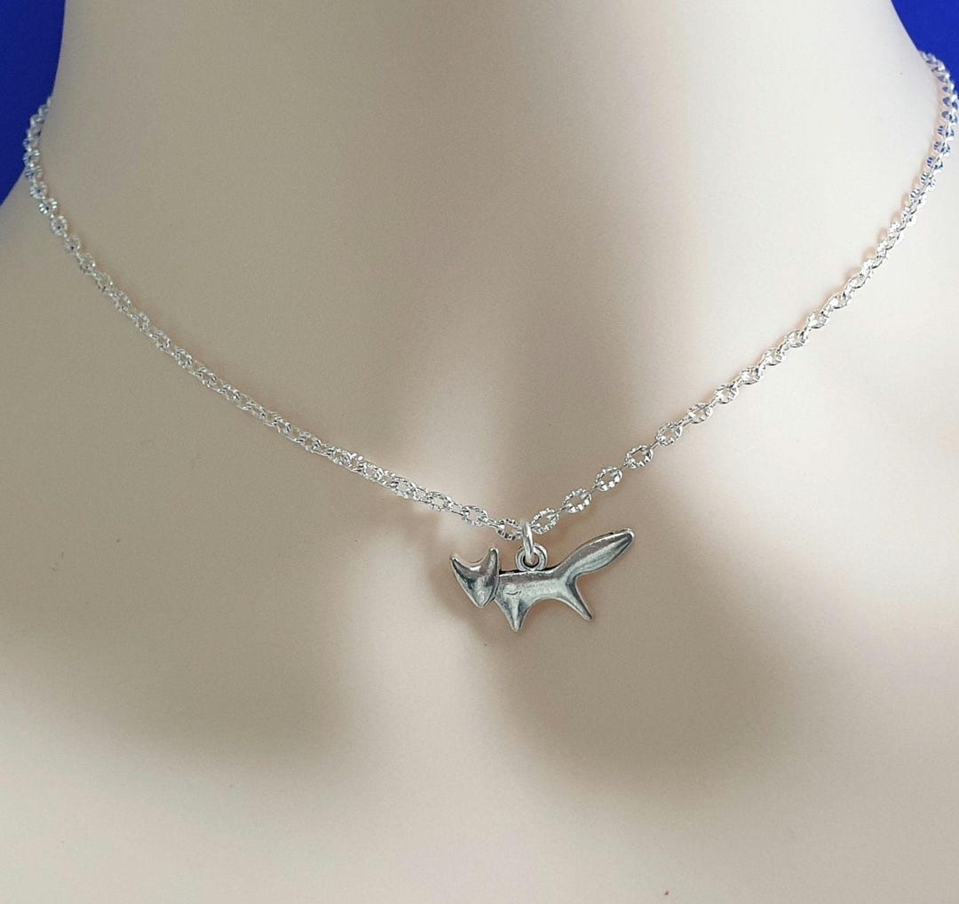 Silver Fox Necklace: Wildlife Charm, Chain or Cord - Etsy