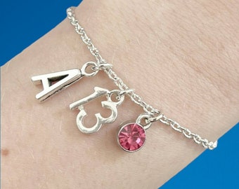 Personalised Age 13th Birthday Girls Gift Necklace With Name and ...