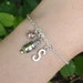 Retro Microphone Bracelet With Initial and Birthstone Personalised ANY ...