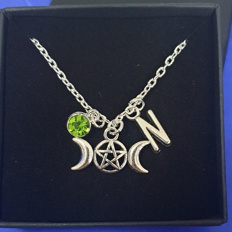 Triple Moon Necklace - Etsy UK