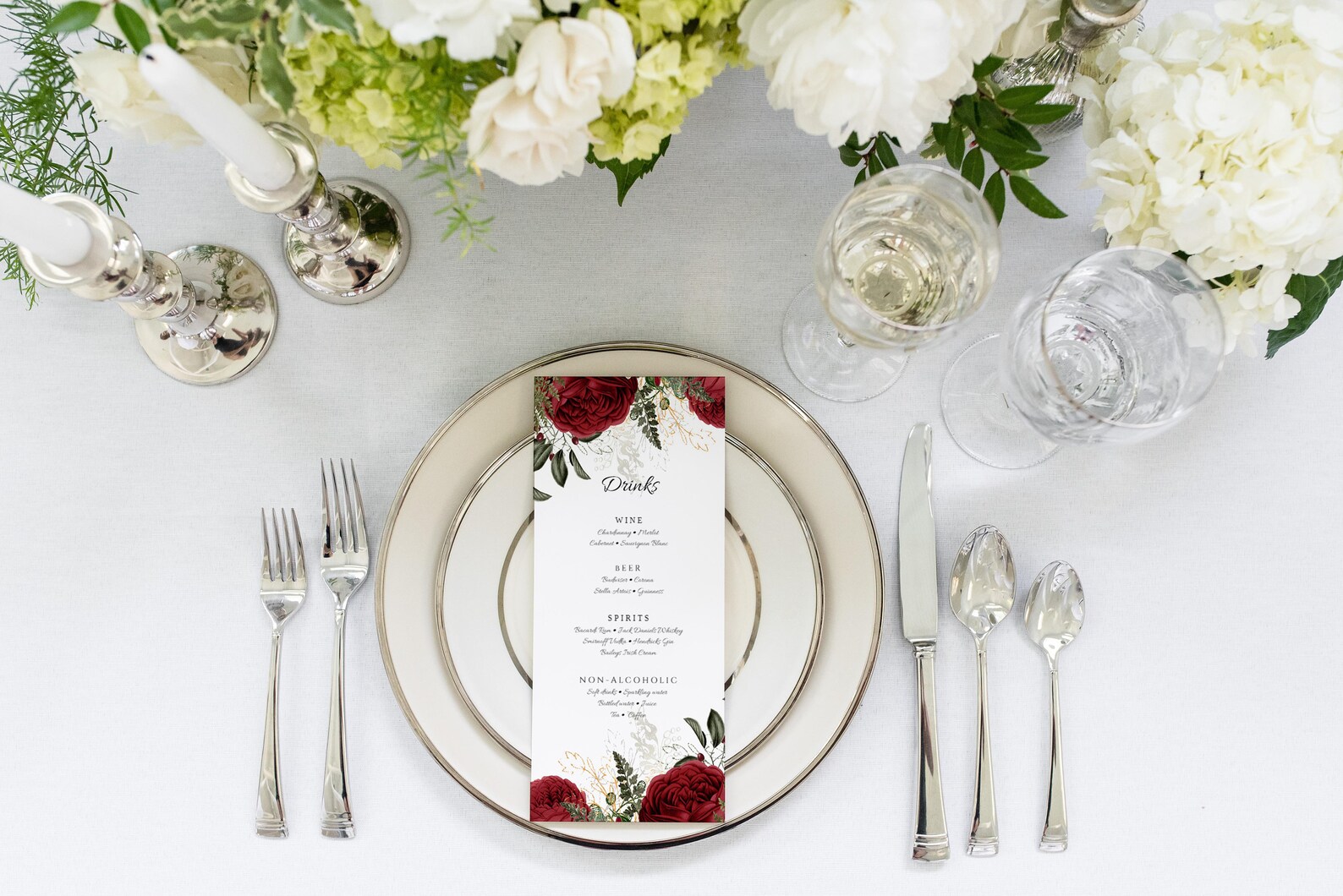 Wedding Menu Drinks Template Set Instant Download Fully - Etsy