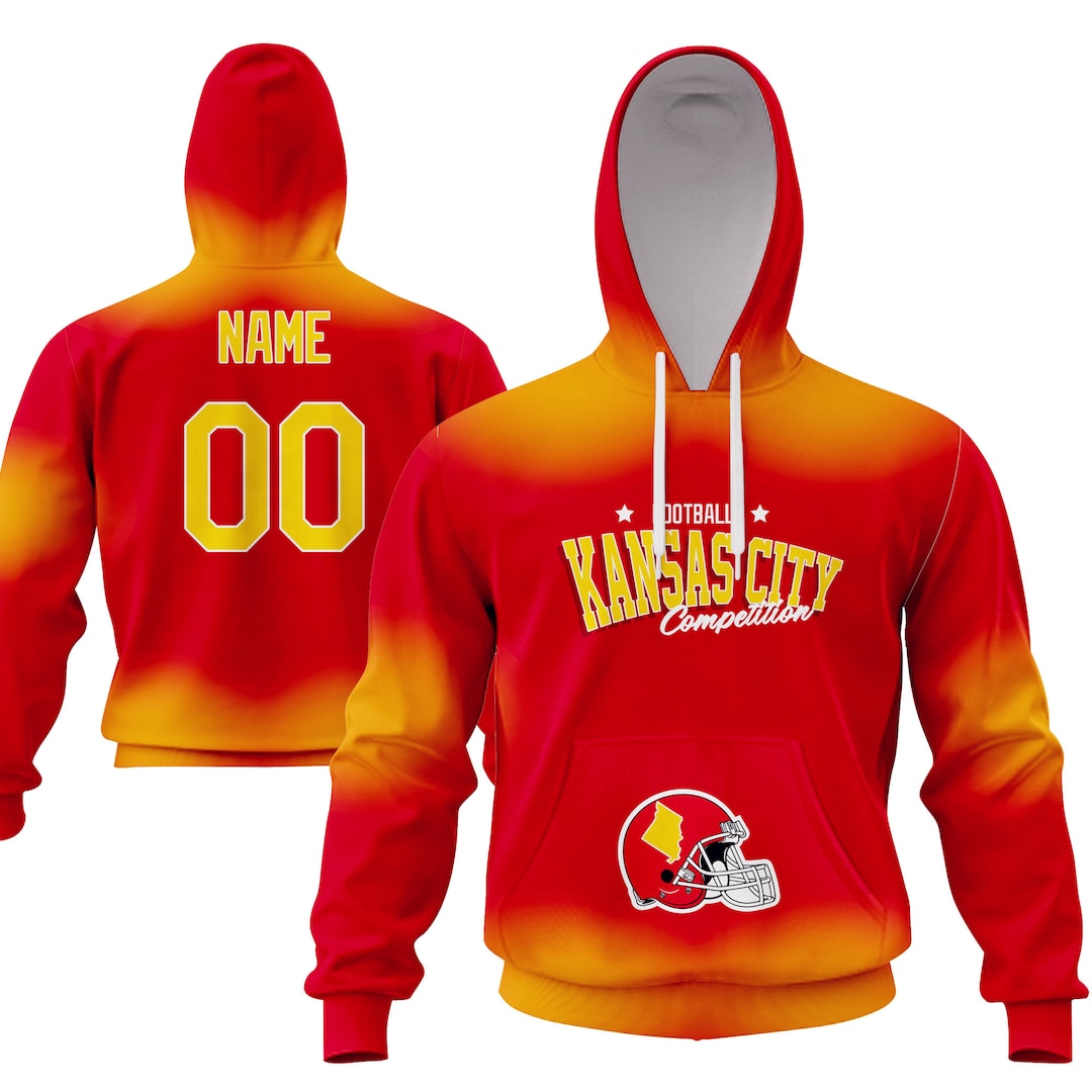 Custom Kansas City Football Hoodie: Personalized Fan Gift - Etsy
