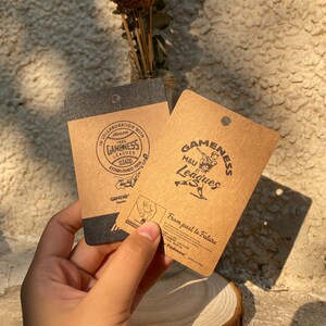 Custom Kraft Paper Hang Tags: Embossed Cotton Swing Tags, Round Corners (500pcs) - Etsy