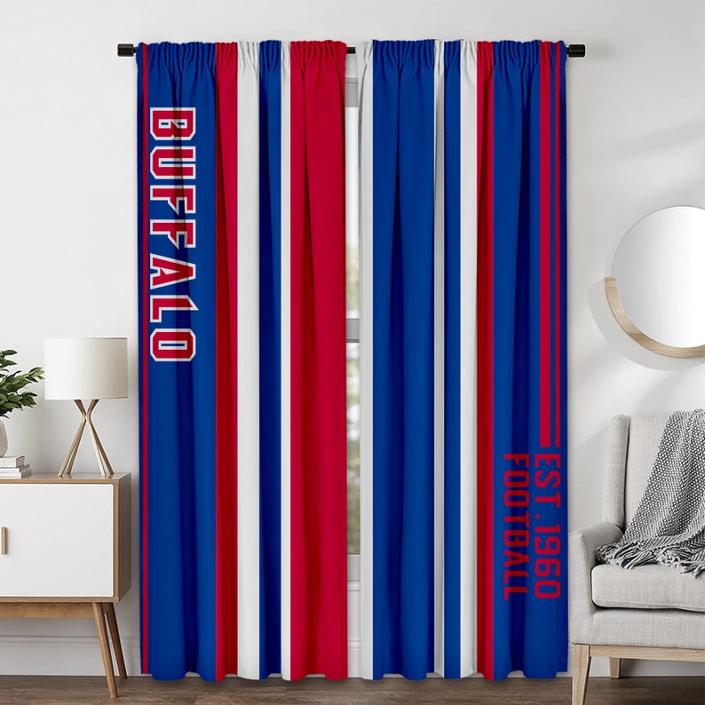 Buffalo Blackout Curtain (2 Panel) Custom Made - Etsy