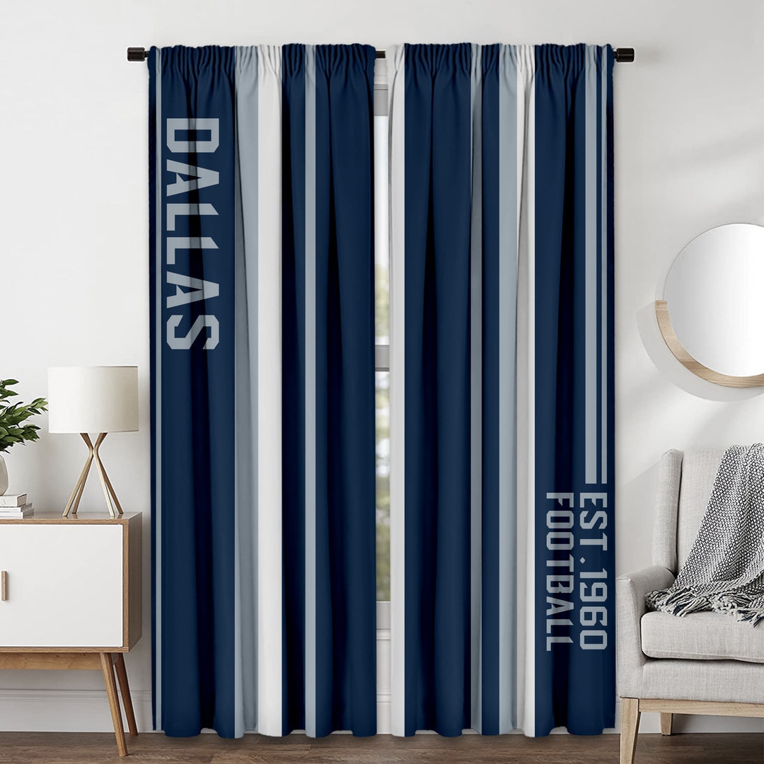 Custom Made Dallas Blackout Curtain (2 Panel) Customizable Size, Text ...