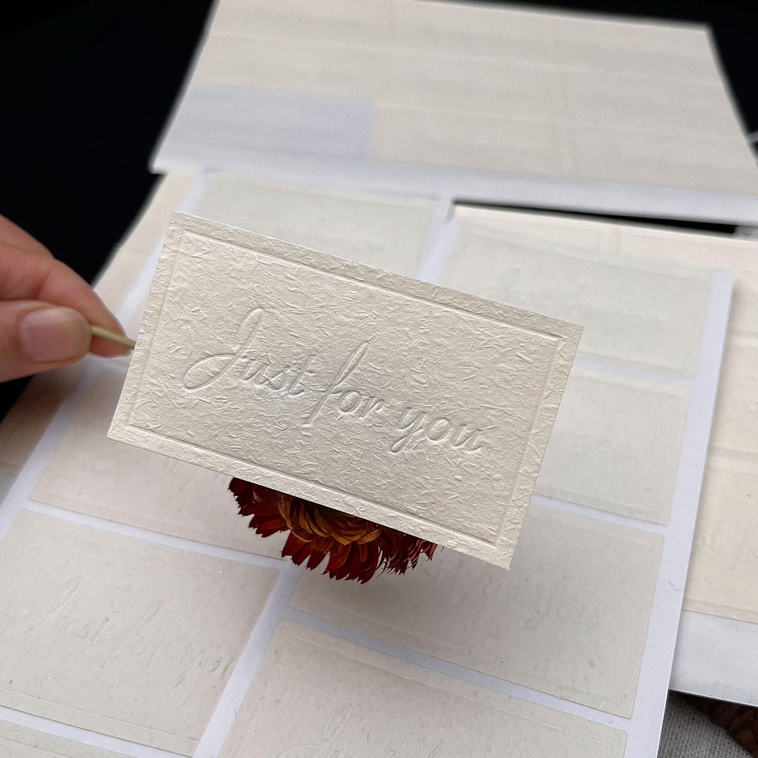 Embossed Sticker, Blind Raised Embossing, Just for Yo Sticker, Creamy ...