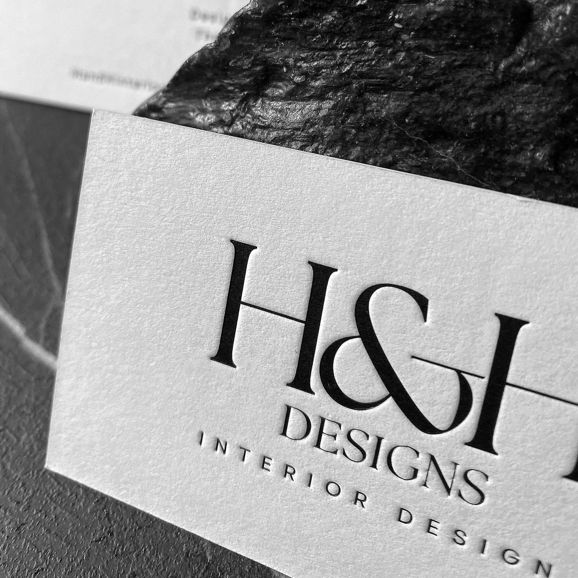 Letterpress Business Cards600gsmthick Cotton White Paperembossed ...